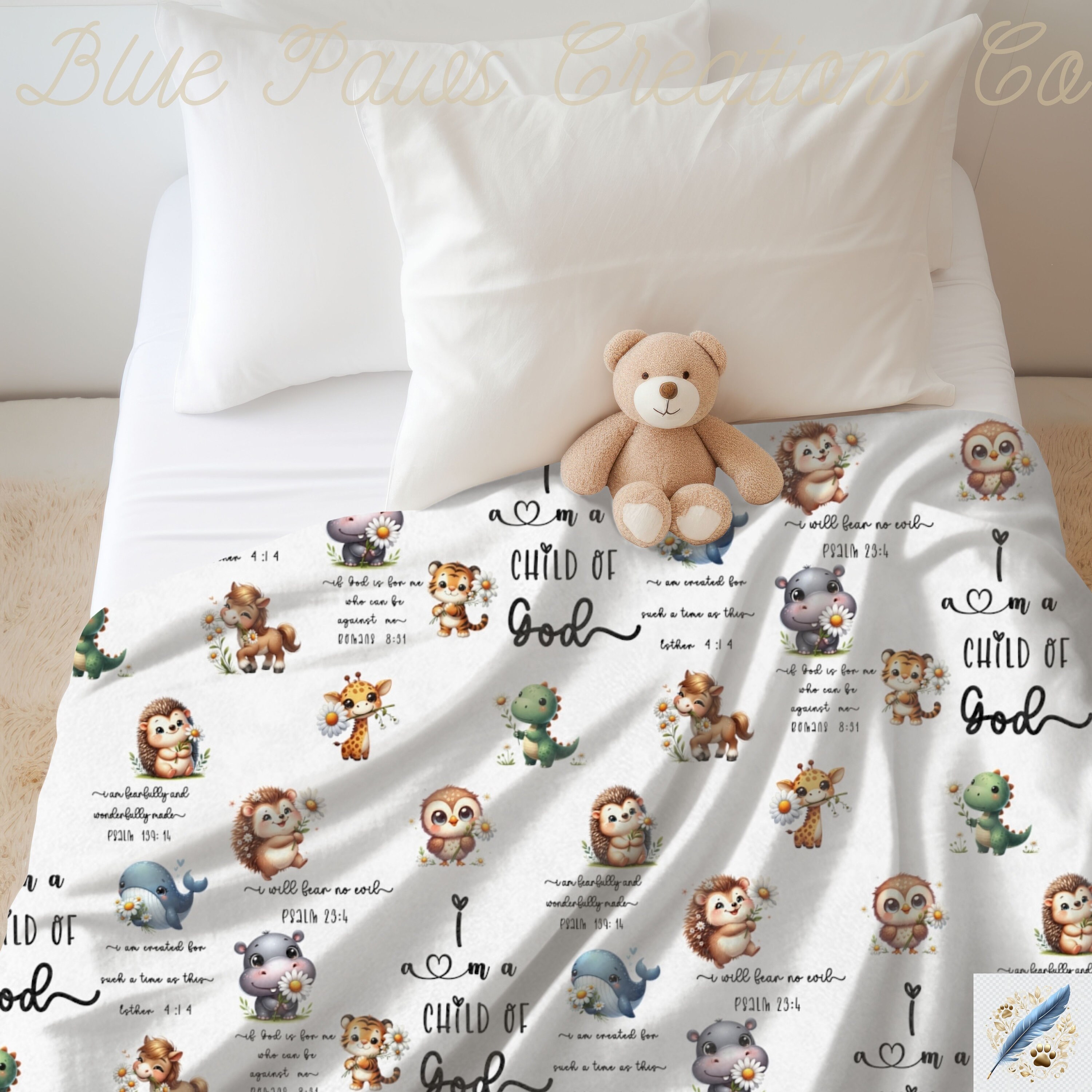 I Am A Child of God Blanket Psalm 23 Blanket Bible Verse Blanket Faith ...