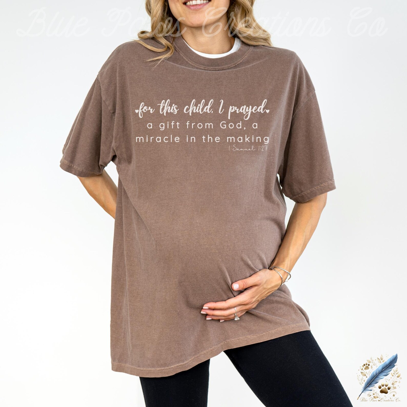 1 Samuel 1: 27 Pregnancy Shirt Comfort Colors® Christian Maternity T ...