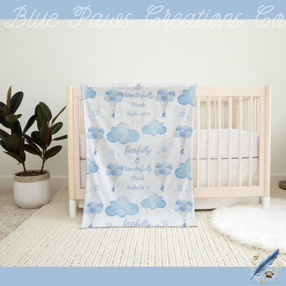 Christian Baby Blanket With Bible Verse Scripture Newborn Blanket Psalm ...