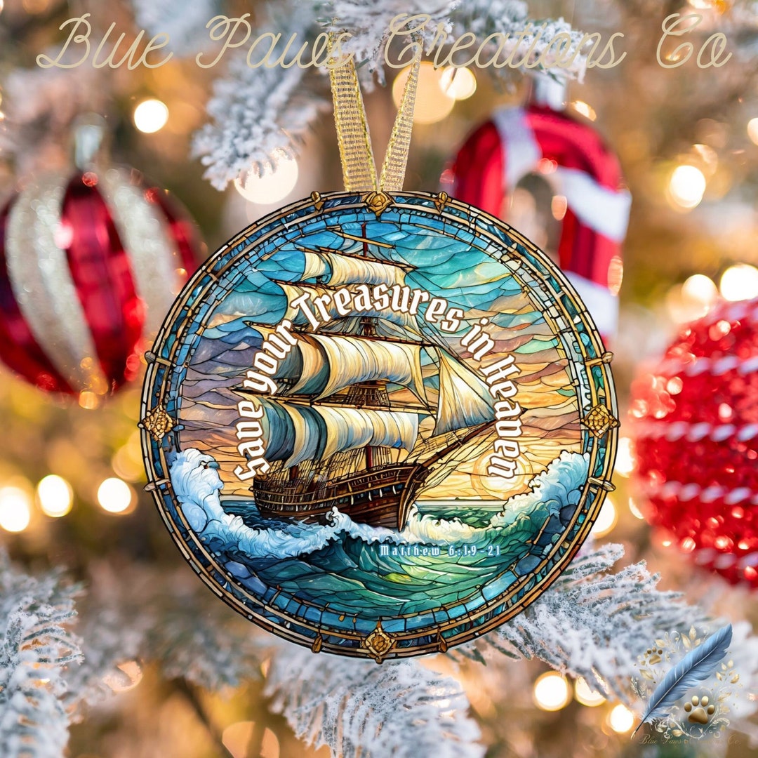 Pirate Ornament Christmas Glass Ornaments Stocking Stuffer Home Gifts ...