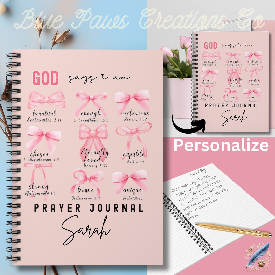 Prayer Journal Personalized Journal for Women Journal Notebook ...