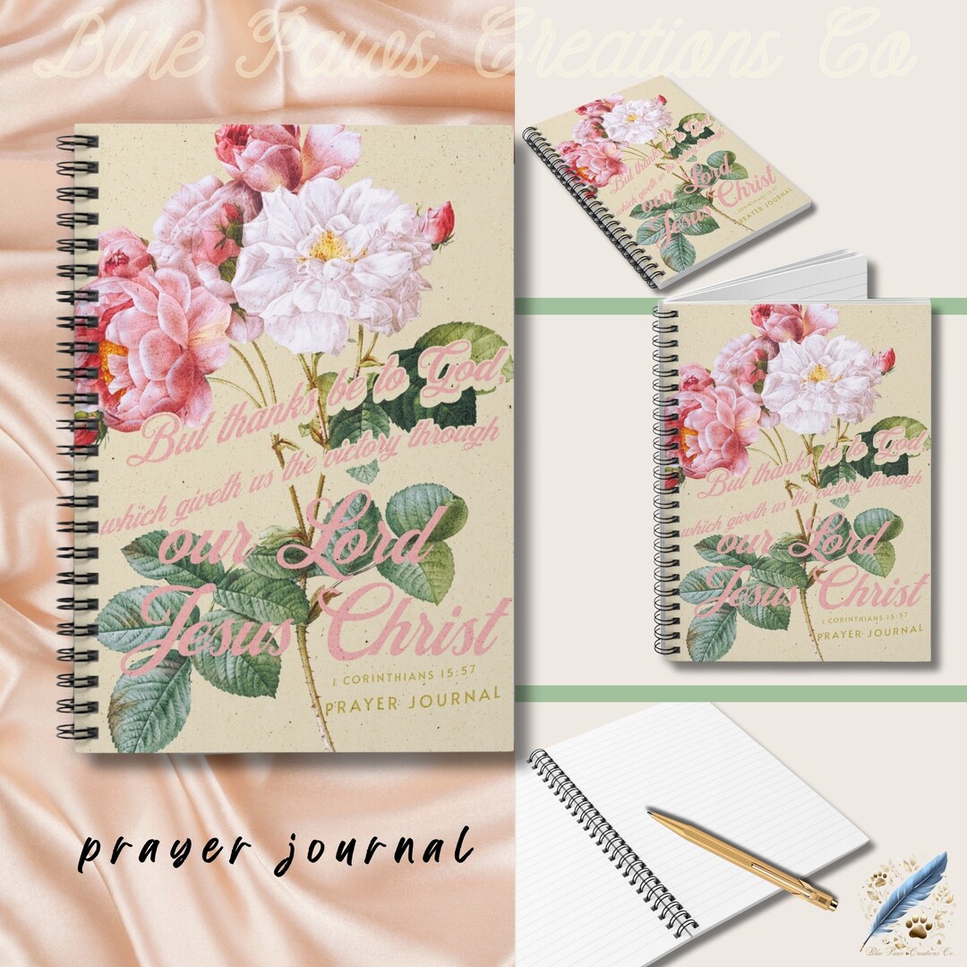 Peony Flower Prayer Journal Christian Gift for Women Wildflower Prayer ...