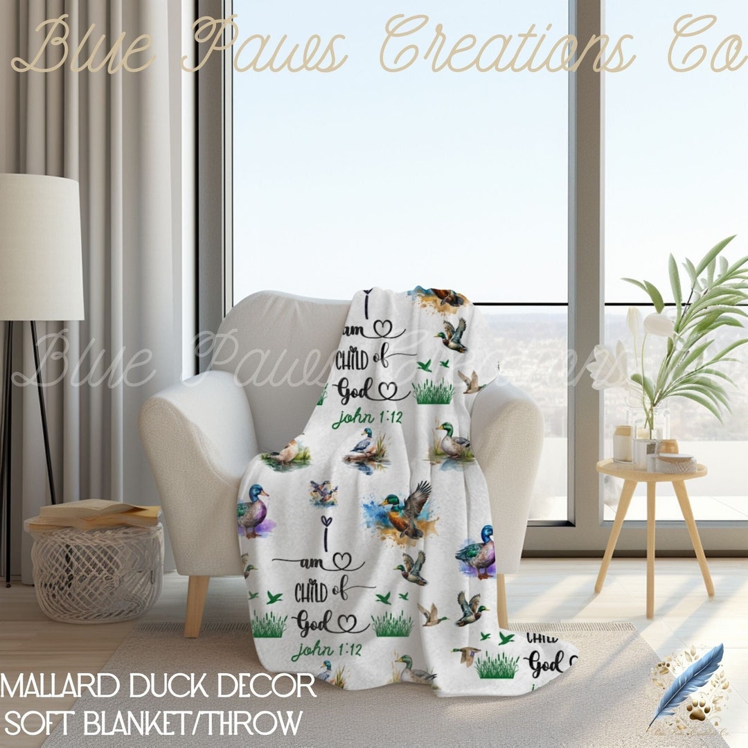 Duck Blanket Baby Blanket Mallard Duck Nursery Decor Blanket Gift for ...