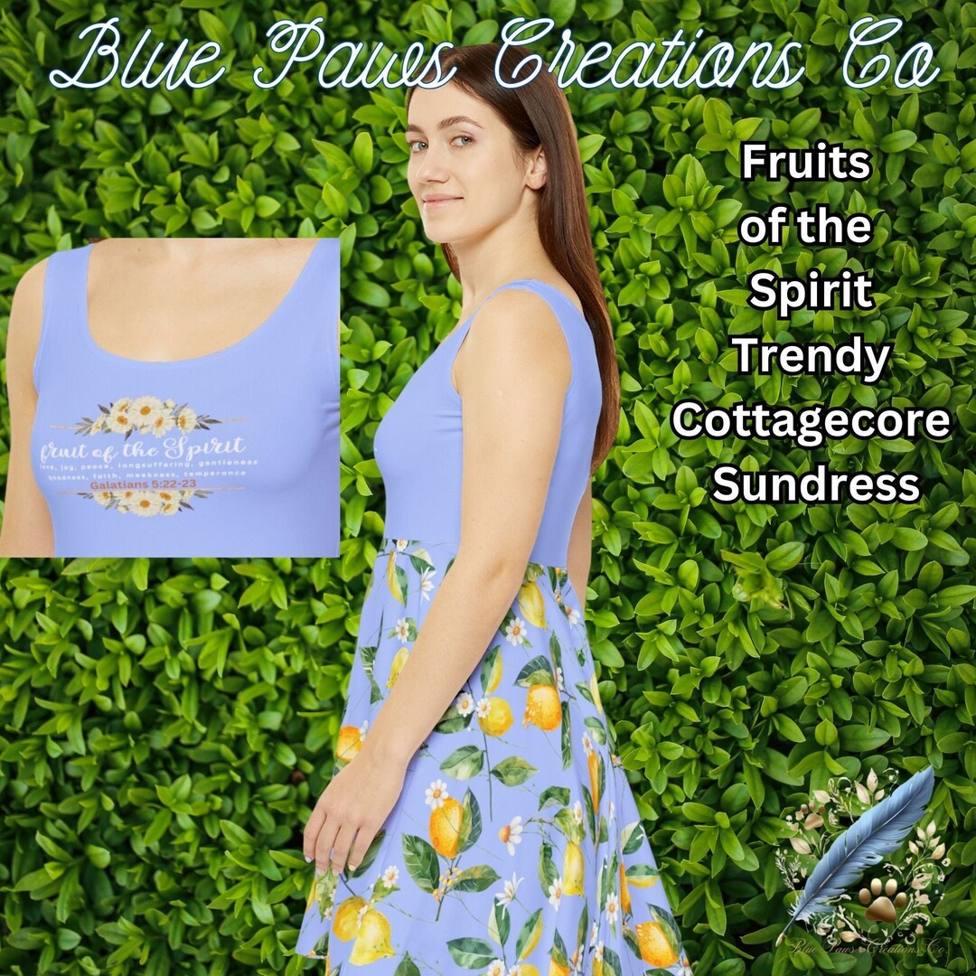 Summer Cottage Core Dress Women Clothing Fruits of the Spirit Gift for ...