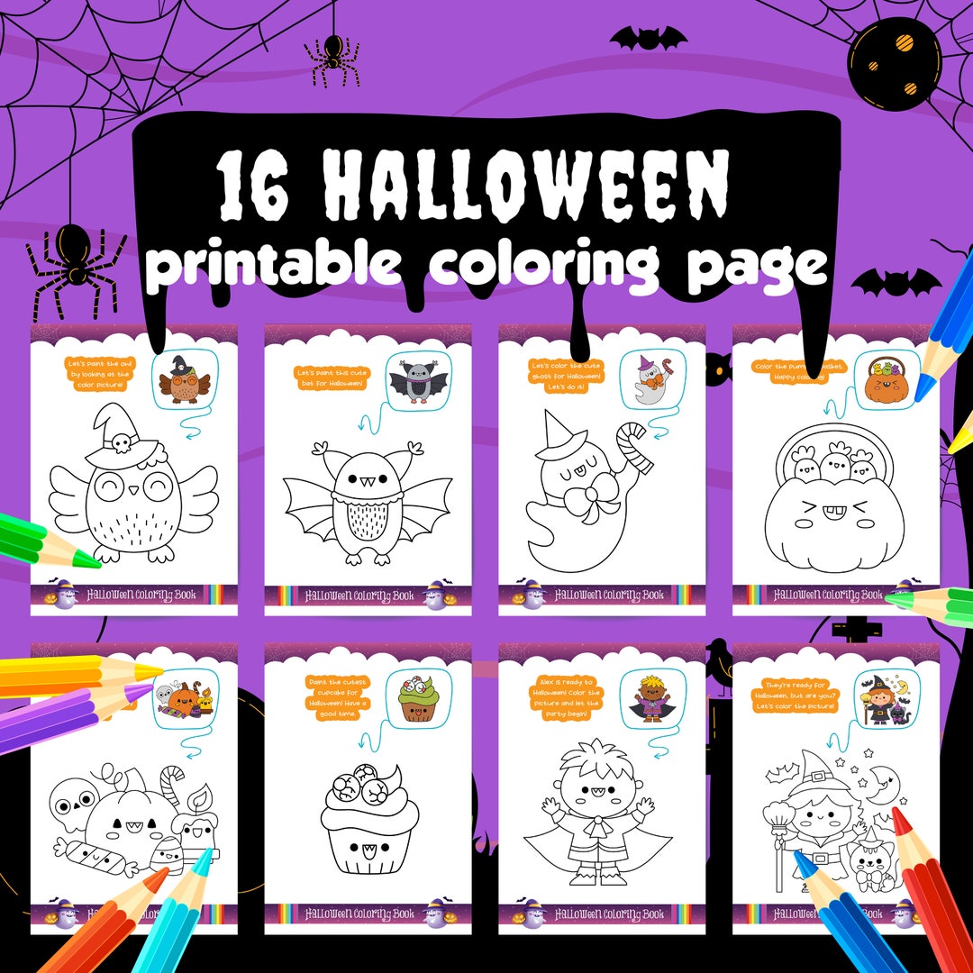 Halloween Coloring Pages for Kids, Halloween, Printable Coloring Pages ...
