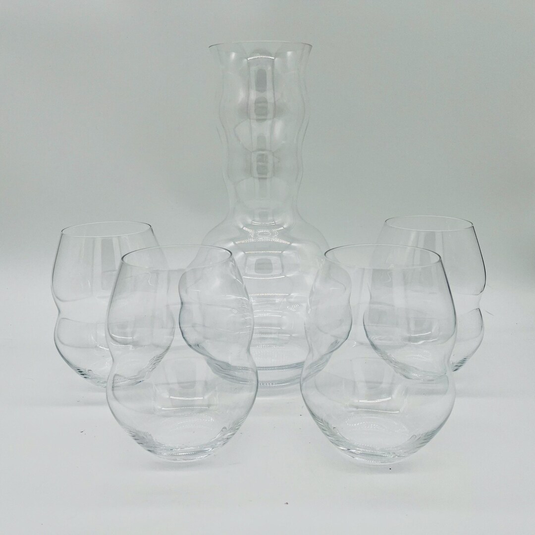 Reidel Crystal Red Wine Decanter Set - Swirl Pattern, Includes Decanter ...