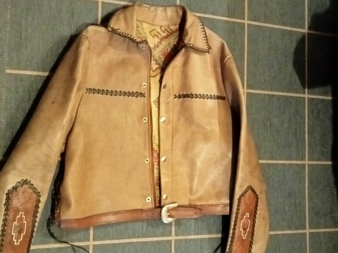 Original American Bison Leather Jacket- Made in USA Giubbotto Pelle - Etsy