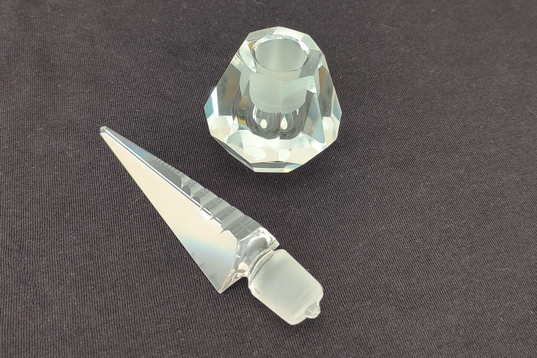 Pyramid Glass Perfume Bottle - Etsy