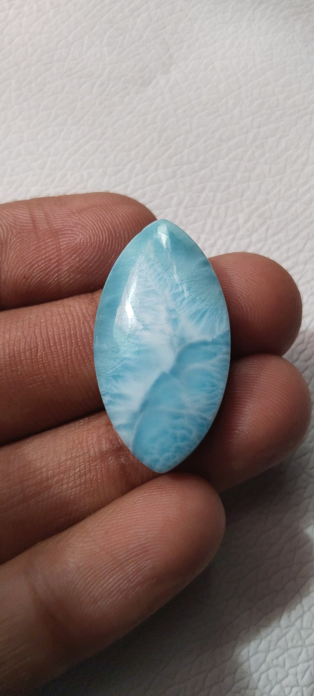 529. Natural Larimar Gemstone Sky Larimar Cabochon Stone Larimar Crystal Small Larimar Both Side ...