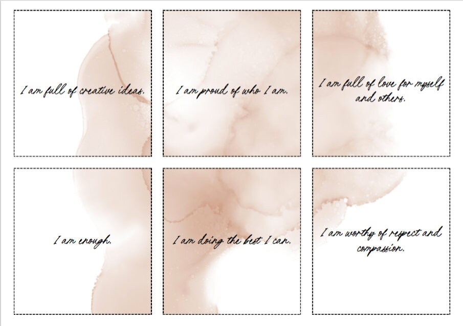 90 Digital I Am Affirmation Cards Watercolor Printable Affirmation ...
