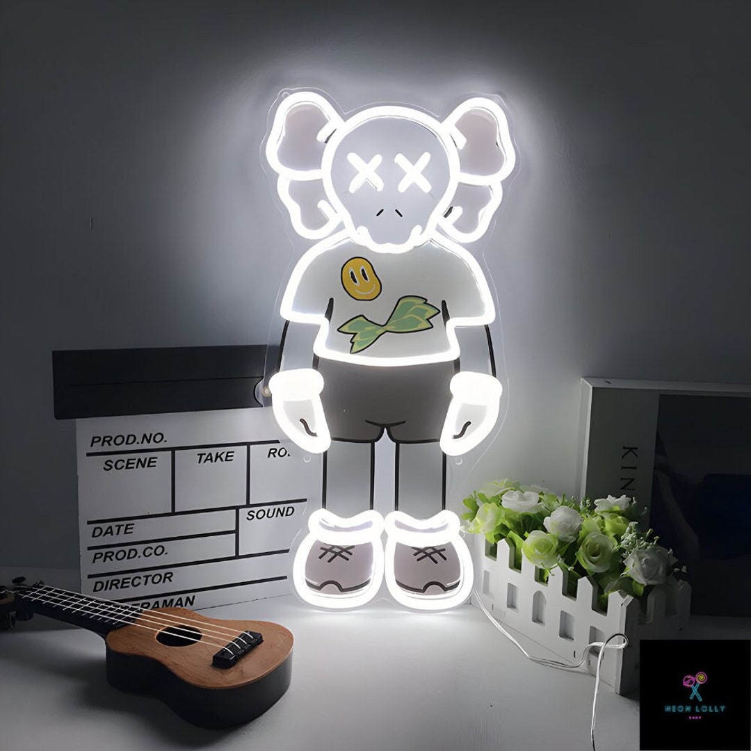 Neon Kaws Sign,led Neon Sign Decor,custom Wall Decor, Artwork ...