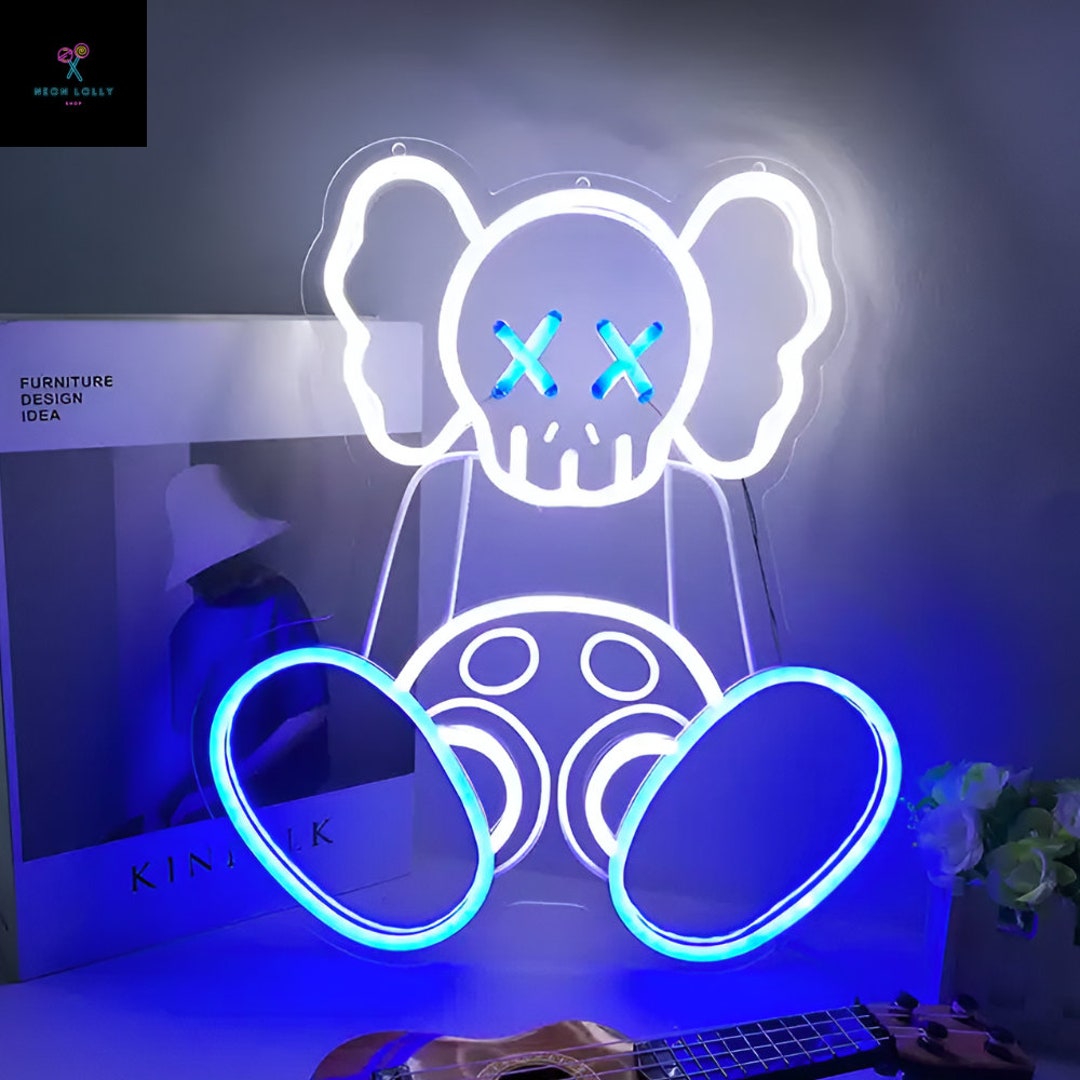 Neon Kaws Sign,led Neon Sign Decor,custom Wall Decor, Artwork ...