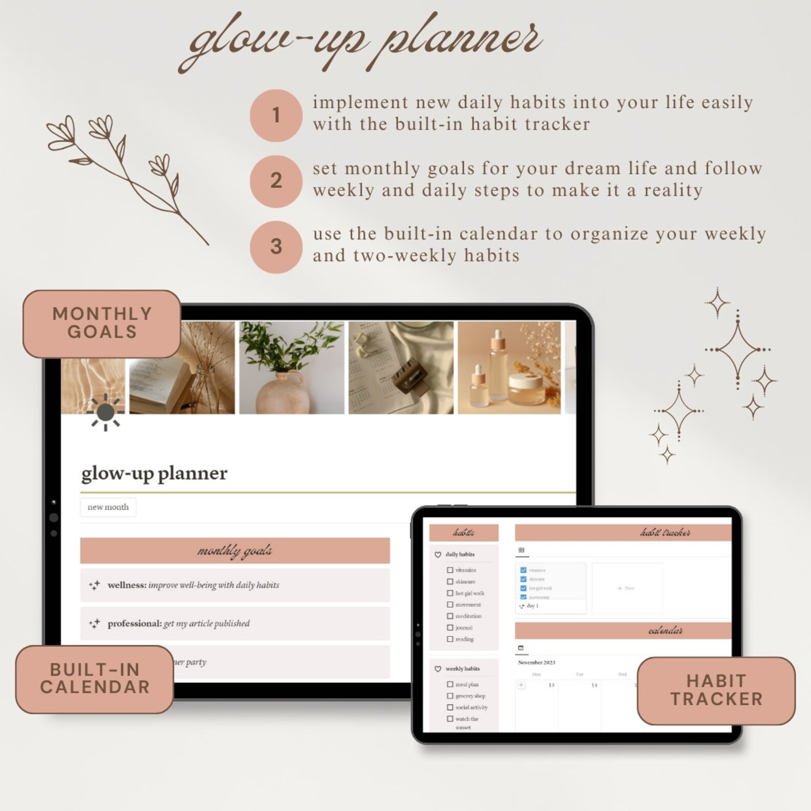 Hot Girl Planner Cycle Syncing Notion Planner Template Aesthetic Life ...