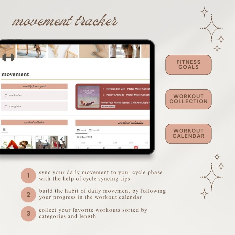 Hot Girl Planner Cycle Syncing Notion Planner Template Aesthetic Life Planner Digital Planner ...