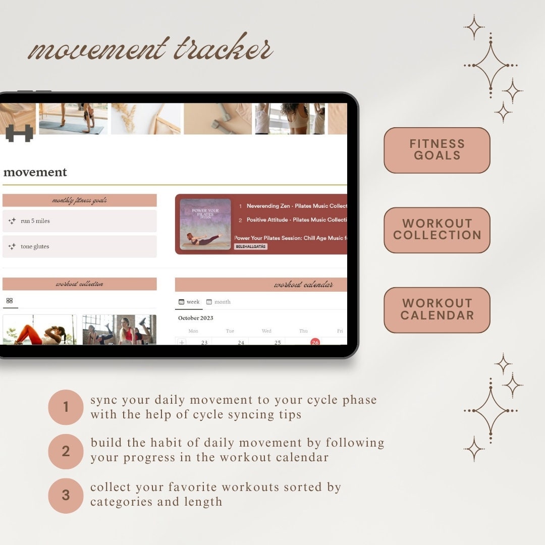 Hot Girl Planner Cycle Syncing Notion Planner Template Aesthetic Life Planner Digital Planner ...