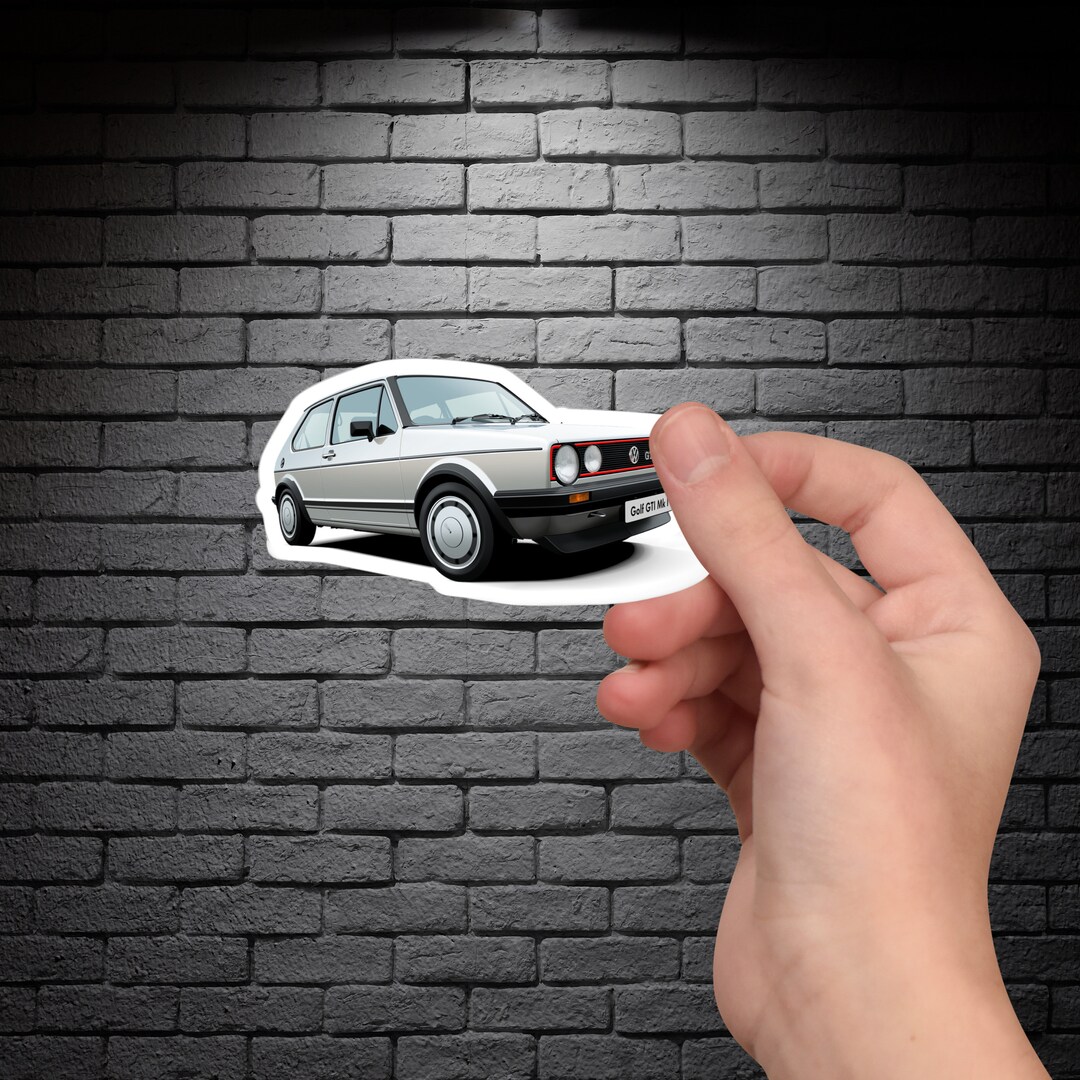 VW Golf GTI mk 1 Sticker, Volkswagen Golf Sticker, Volkswagen Lovers ...