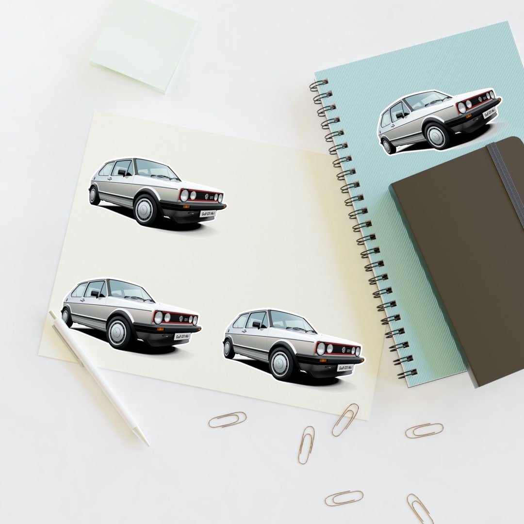 VW Golf GTI mk 1 Sticker, Volkswagen Golf Sticker, VW Golf Lovers Gift ...