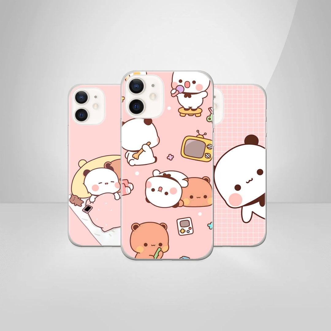 Bubu and Dudu Bear Lover Liquid Phone Case, Bubu Glitter Cover for ...
