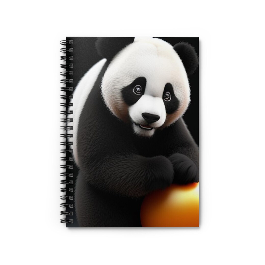 Spiral Notebook Panda Theme Ruled Line - Etsy