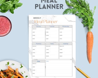 Printable Weekly Meal Planner for Easy and Organized Meal Prepping ...