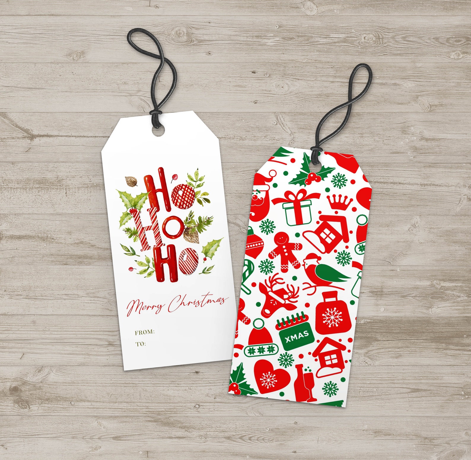 Merry Christmas Gift Tag Printable Christmas Gift Tag Holiday Party ...