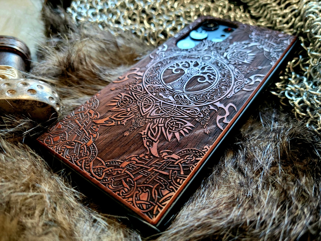 Midgard | Engraved Wood Phone Case | Available for Iphone, Galaxy S ...