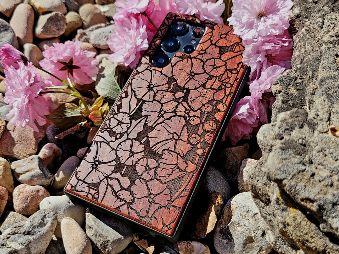 Bloom | Engraved Wood Phone Case | Available for Iphone, Galaxy S ...