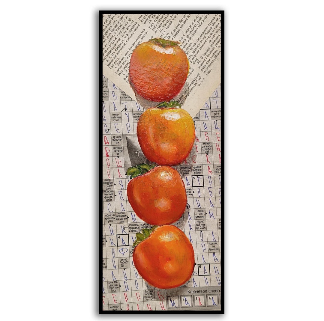 Persimmon Paintings Persimmon Original Oil Painting Persimmon Art ...