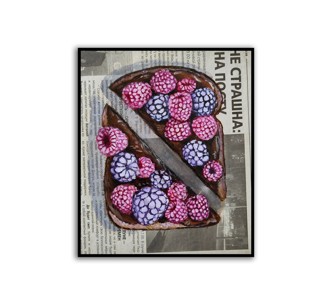 Bread Oil Painting Sandwich Newspaper Artwork Toast Food Still Life ...