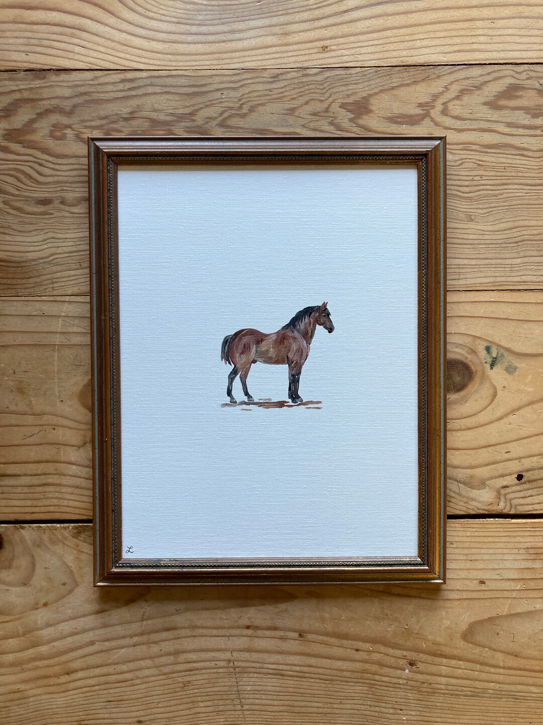 Horse Oil Painting / Percheron Art / Vintage Horse / Original Oil ...