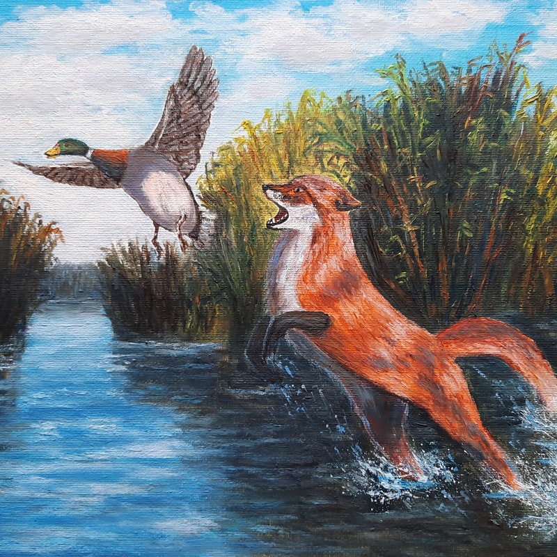 Fox Hunt Painting - Etsy