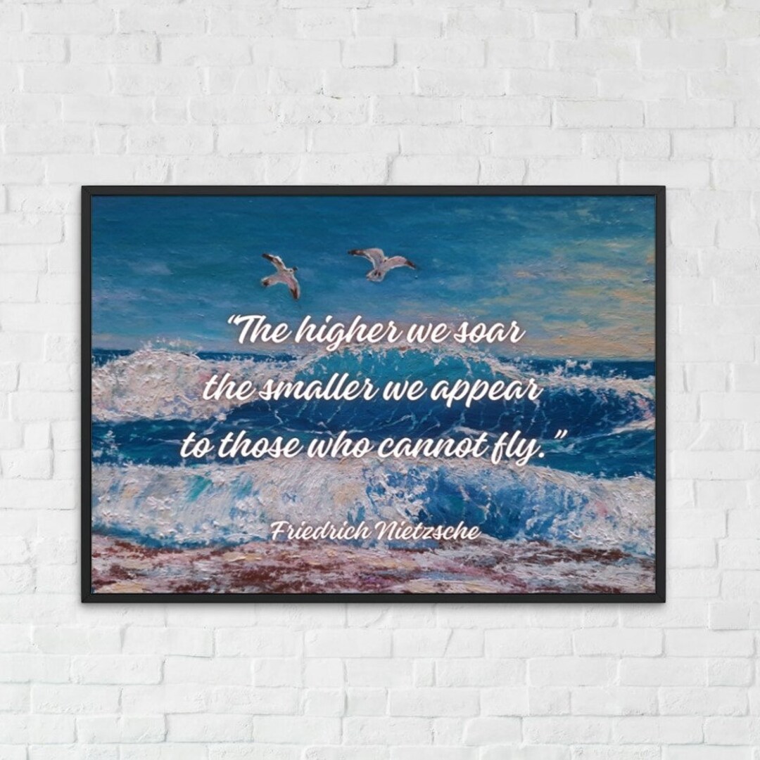 The Higher We Soar Digital Download Wall Art, Friedrich Nietzsche Quote ...