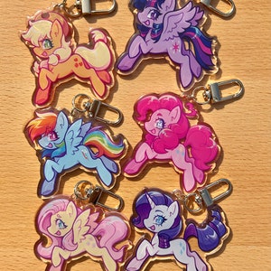 MLP Mane Six Acrylic Keychains - Etsy