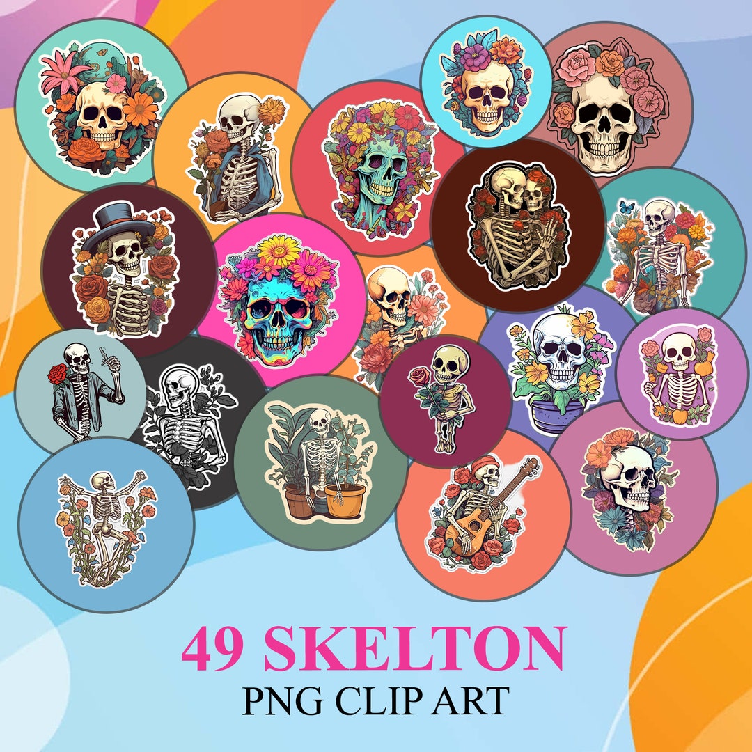 49 Skeleton Dancing Stickers Skeleton Sticker Dance Macabre Sticker ...