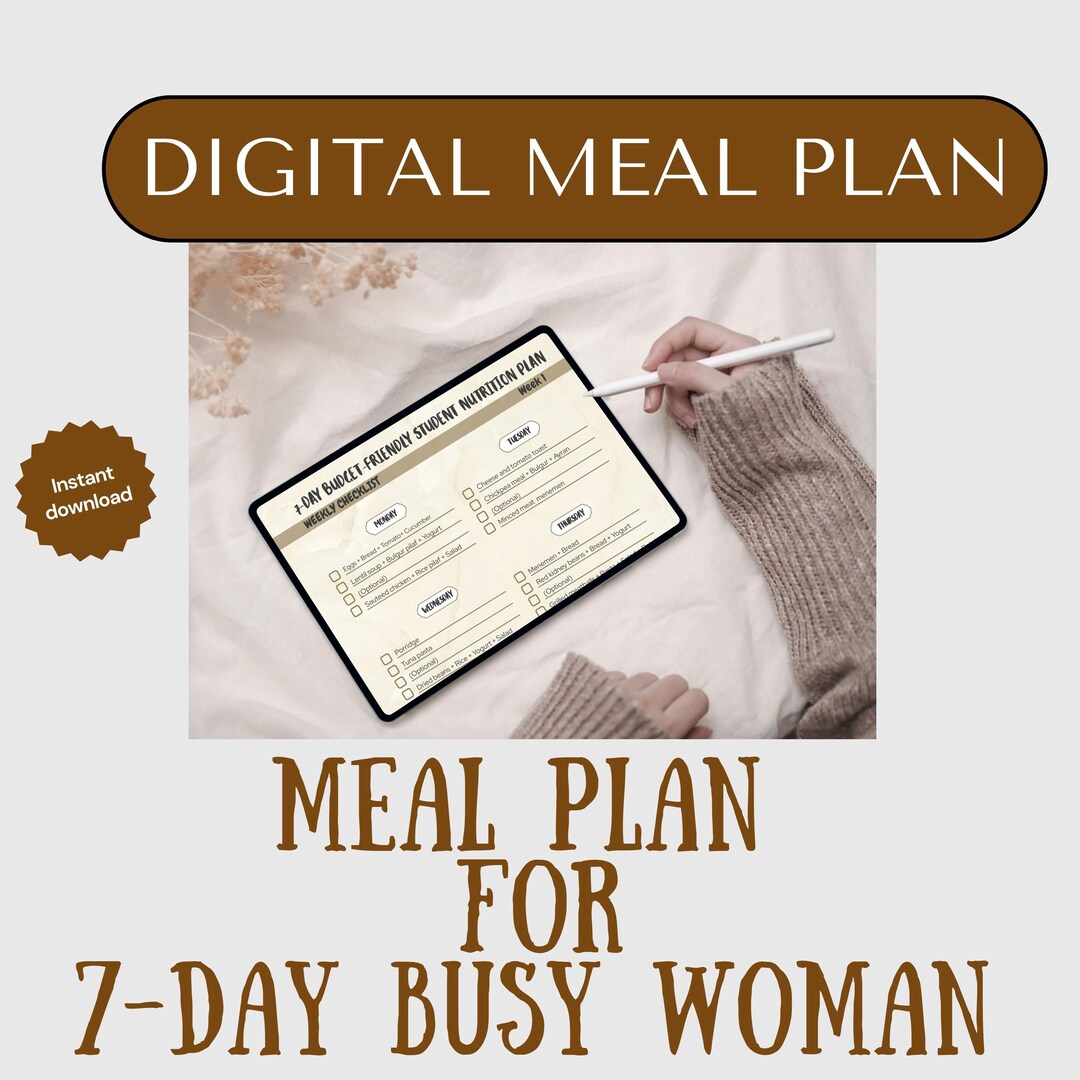 7-day Budget-friendly Student Meal Plan | Printable Weekly Nutrition ...