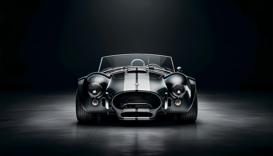 The Iconic AC Cobra in Black Print - Etsy