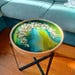 Round Wooden Coffee Table, Rustic Style, Dried Flowers Arrangement ...