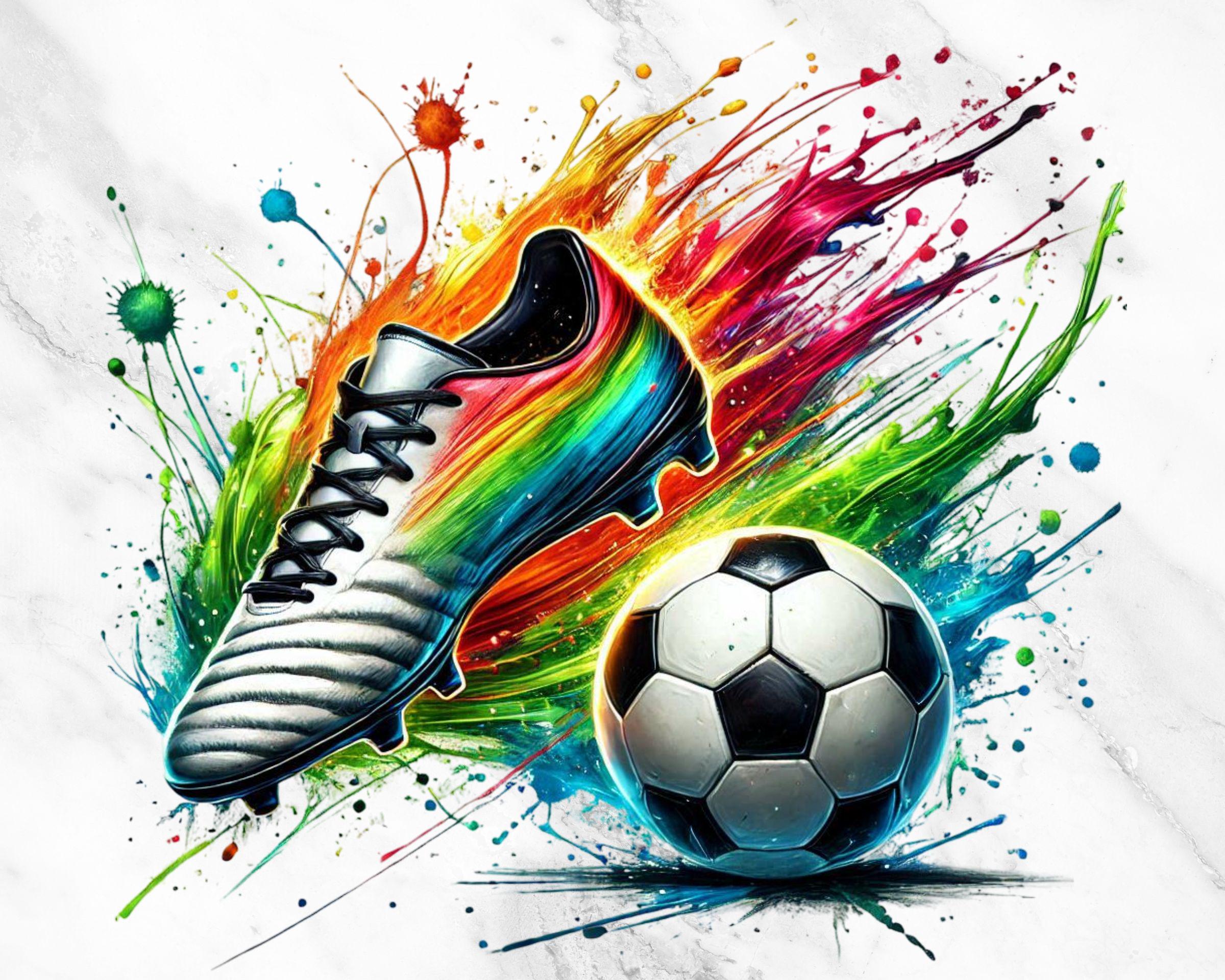 Watercolor Soccer Clipart Bundle, Football Clipart PNG, Soccer Ball and ...