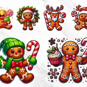 44 Gingerbread Man Clipart Bundle, Christmas Cookie Clipart, Holiday ...