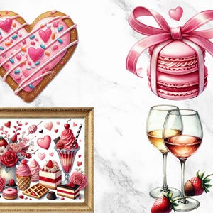 Watercolor Sweet Valentines Day Clipart, Valentine Chocolate Png, Pink ...