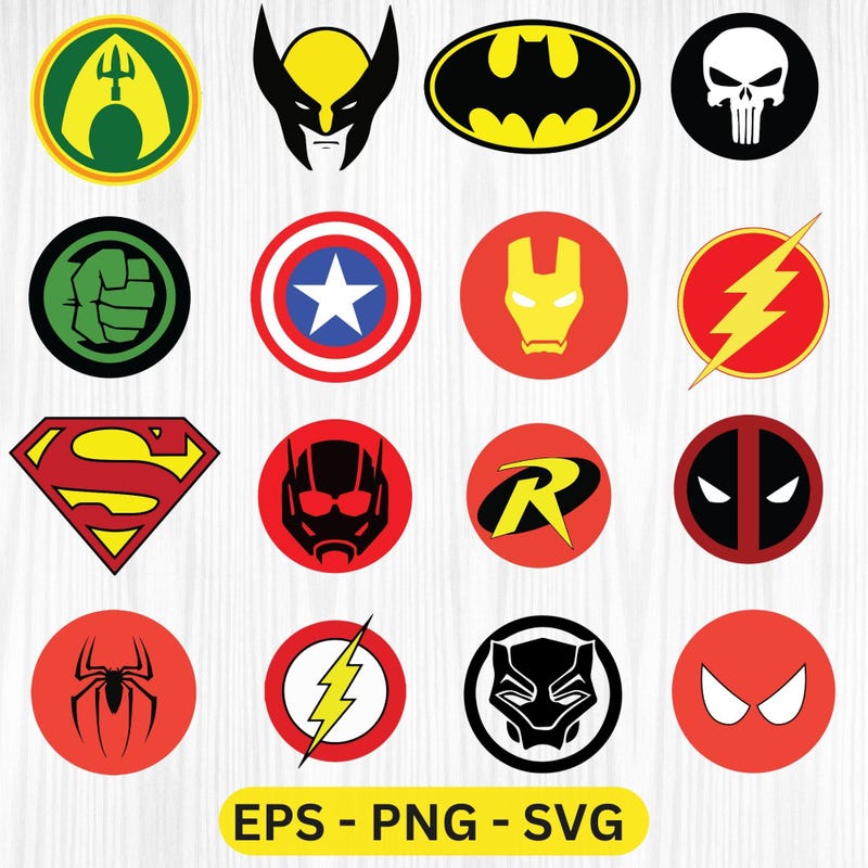 Superhero Logo Svg - Etsy