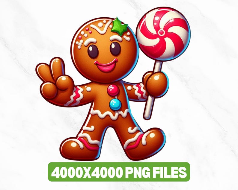 44 Gingerbread Man Clipart Bundle, Christmas Cookie Clipart, Holiday ...