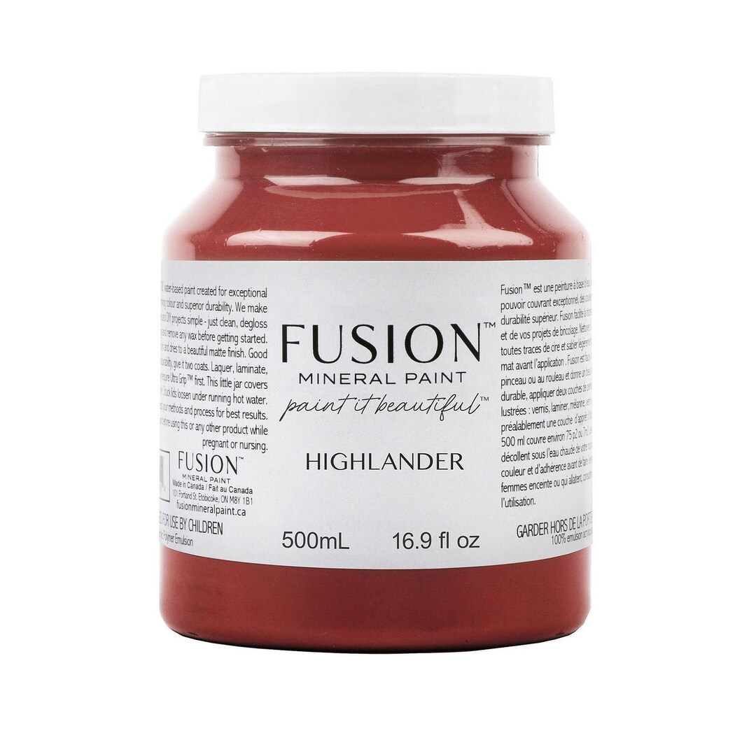 Highlander Fusion Mineral Paint - Scarlet Red, Acrylic Painting Supply ...