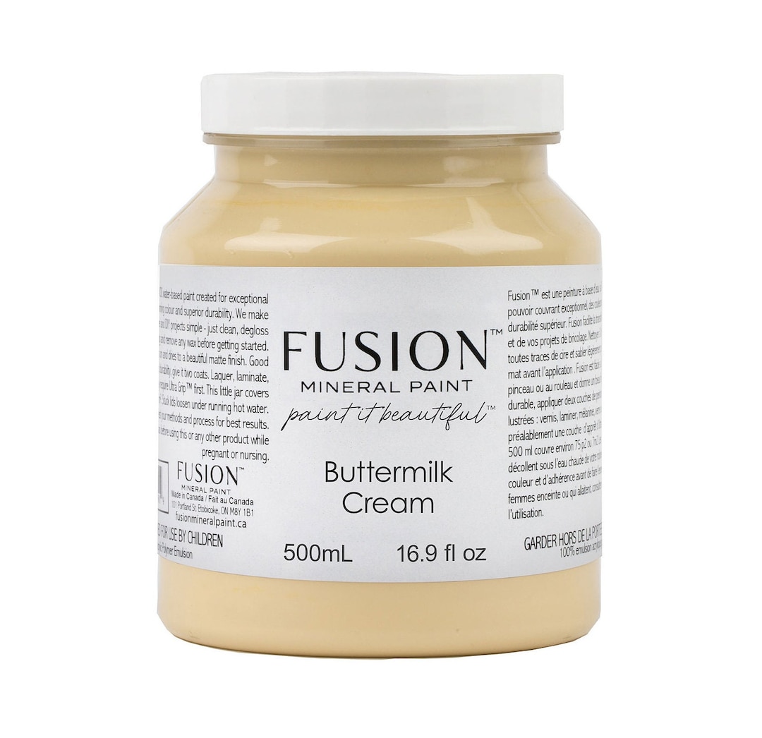 Buttermilk Cream Fusion Mineral Paint - Creamy Yellow, Acrylic Painting ...