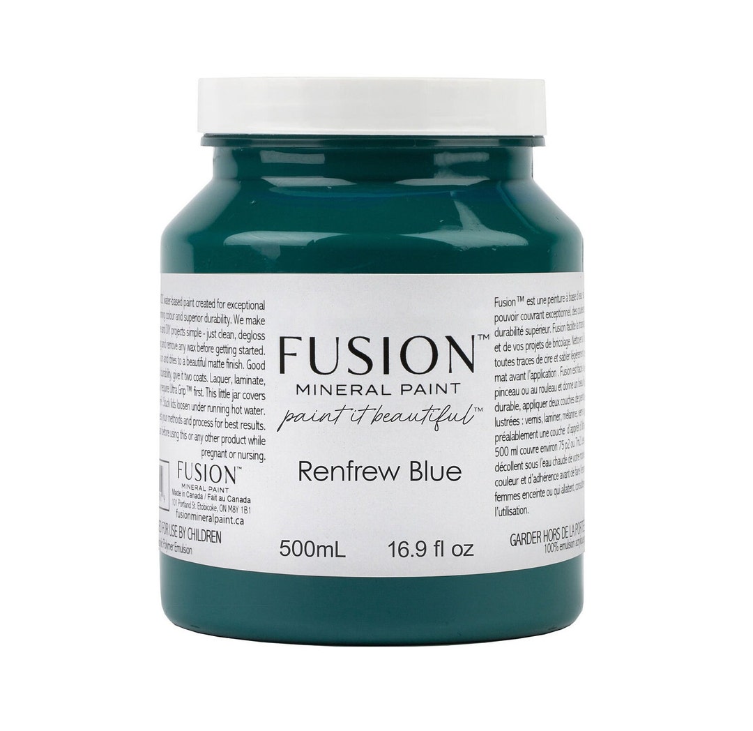 Renfrew Blue Fusion Mineral Paint - Teal Blue, Acrylic Painting Supply ...