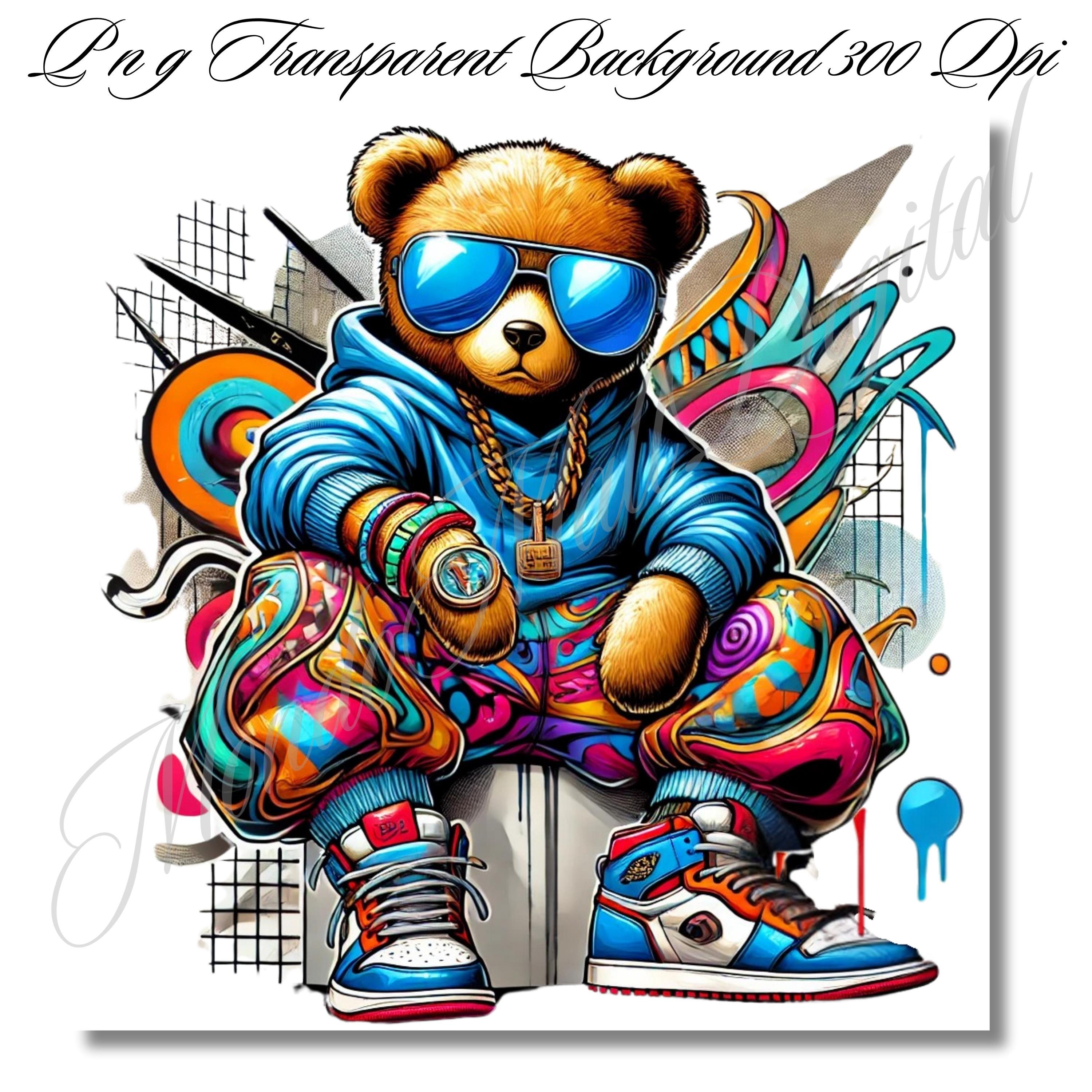 Bear PNG | Rapper Bear Graffiti | Boom Box Street Art Teddy | Best ...