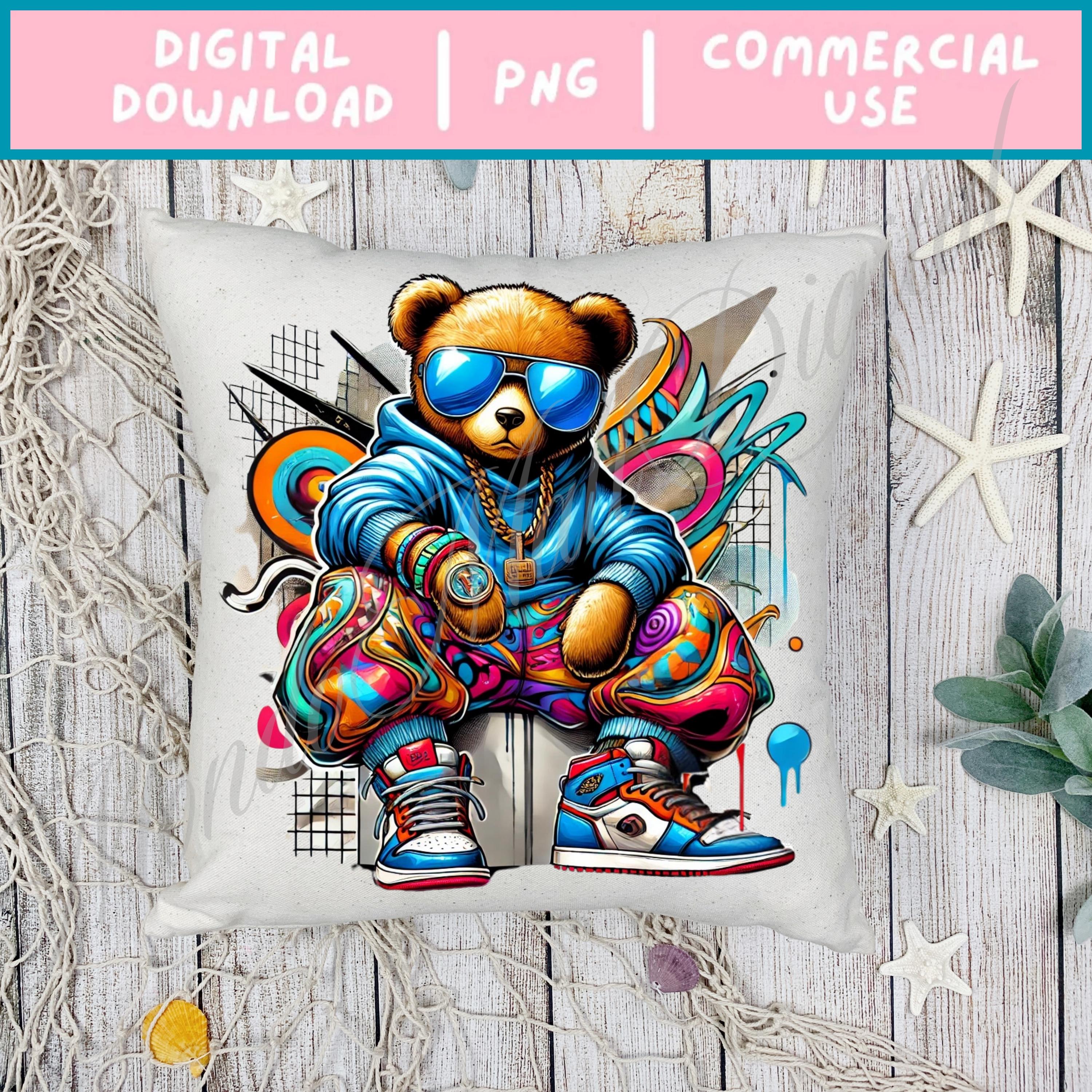 Bear PNG | Rapper Bear Graffiti | Boom Box Street Art Teddy | Best ...