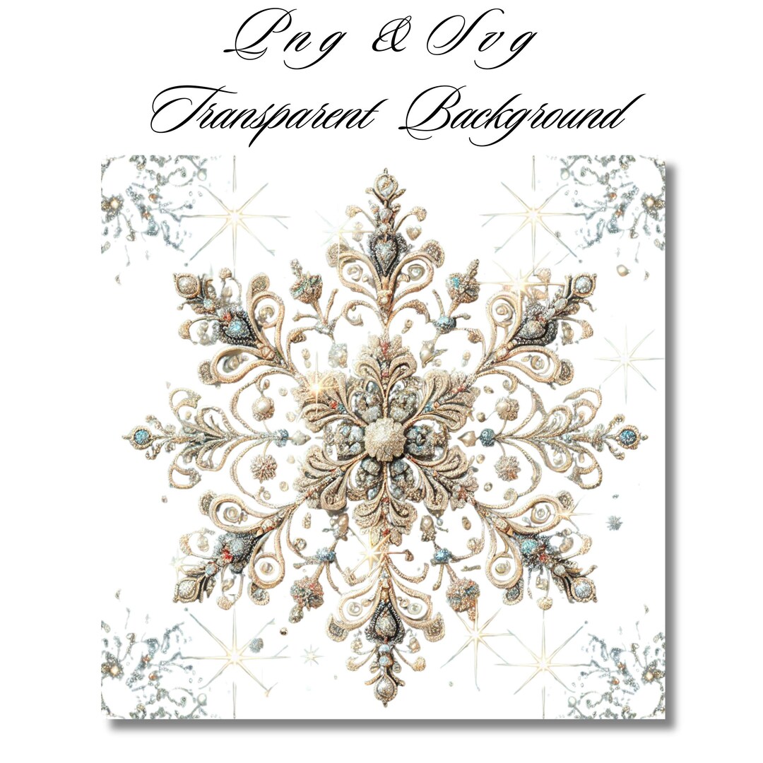 Sequin Snowflake SVG: Winter Christmas Design (PNG, SVG) - Etsy