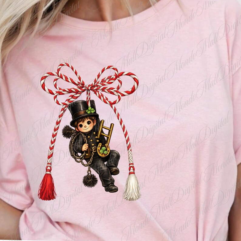 Romanian Good Luck Charm PNG – Martisor Chimney Sweep | Red White ...