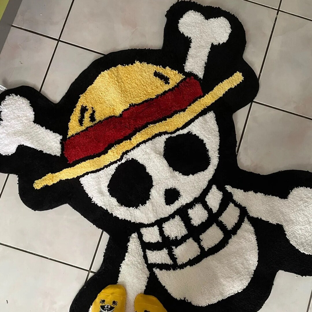 One Piece Manga Rug Tufting Rug Skull Head Living Room - Etsy